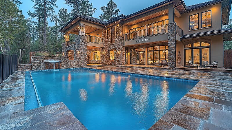 Luxurious Modern Home with Pool, Featuring a Stunning Backyard Design ...