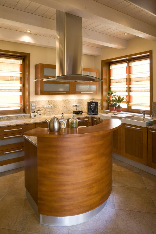 Luxurious modern kitchen stock photo. Image of inside - 8672900