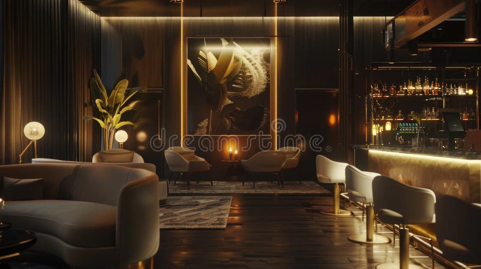 Luxurious Modern Nightclub Interior Design Stock Image - Image of ...