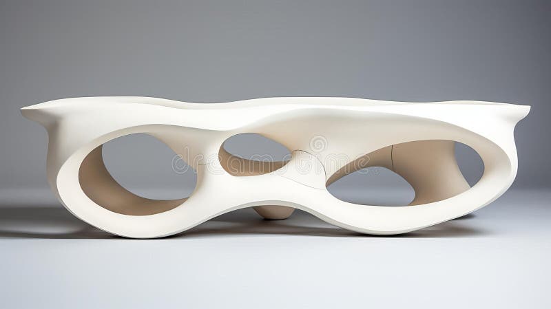 Luxurious Modern Organic Modular Coffee Table in Ivory Fabric Stock ...