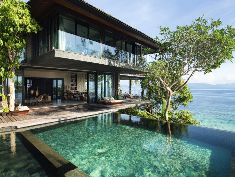 Luxurious Modern Waterfront Villa with Infinity Pool and Ocean View on ...
