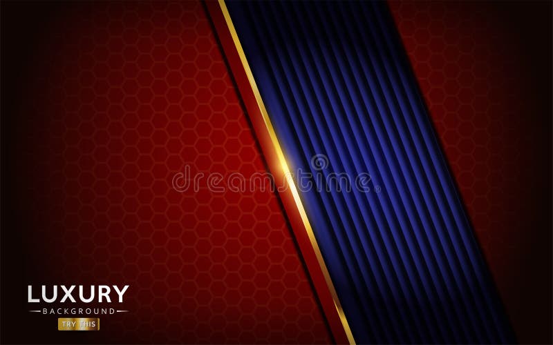Luxurious Navy Blue with Red Background Combine with Golden Lines Stock ...