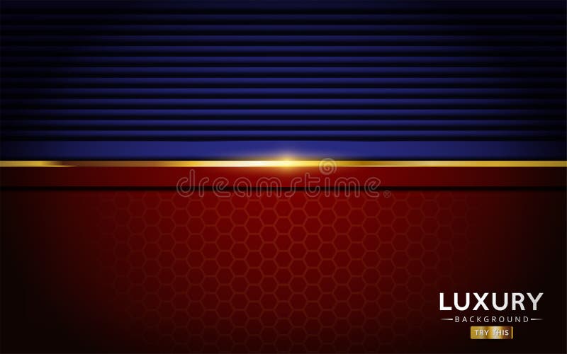 Luxurious Navy Blue with Red Background Combine with Golden Lines Stock ...