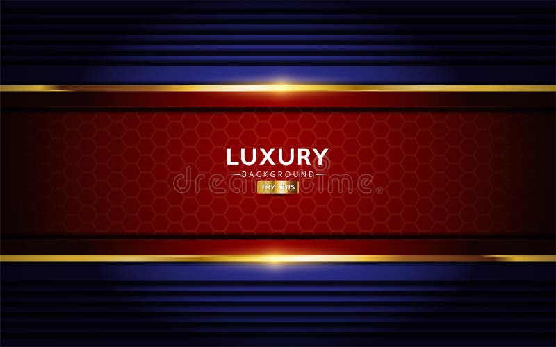 Luxurious Navy Blue with Red Background Combine with Golden Lines Stock ...