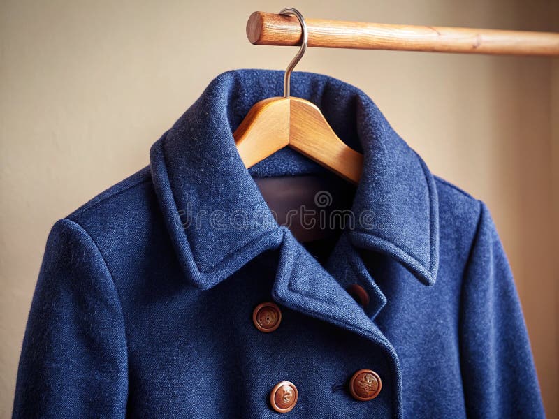 Luxurious Navy Blue Wool Coat a Timeless Winter Staple for Effortless ...