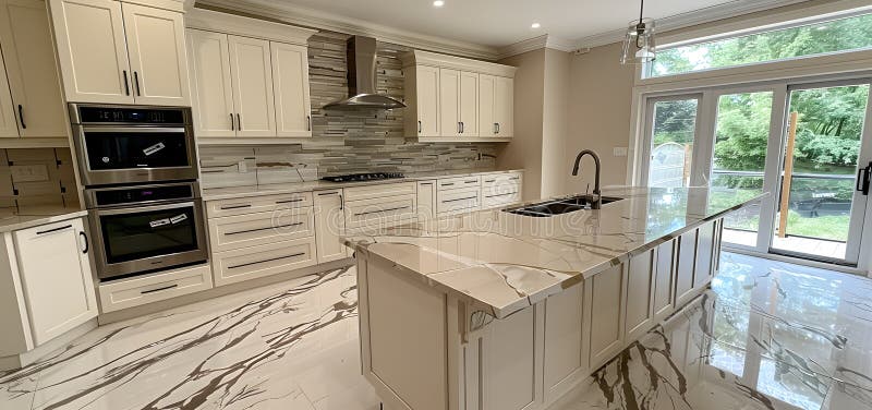 Luxurious New Kitchen with New and High-tech Appliances High Quality ...