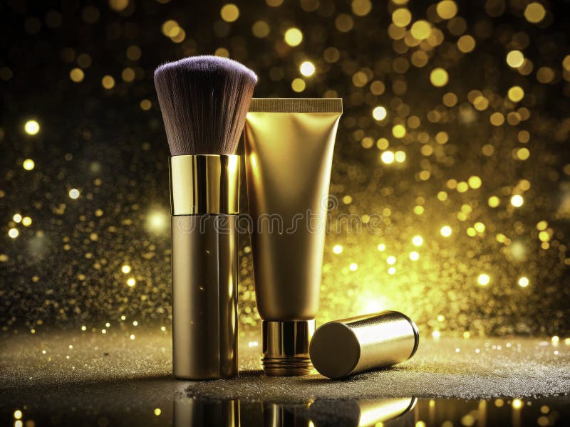 A Luxurious NightTime Makeup CloseUp Elegant Foundation Sparkling ...