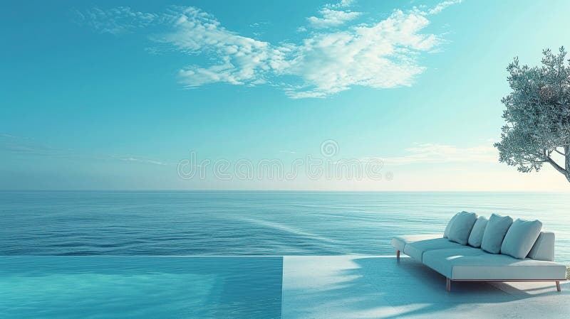 Luxurious Ocean Views from the Hotel Pool. Hotel Resort Poolside ...