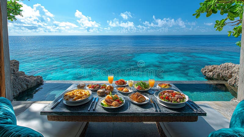 Luxurious Oceanfront Breakfast Experience with Scenic Panoramic Views ...