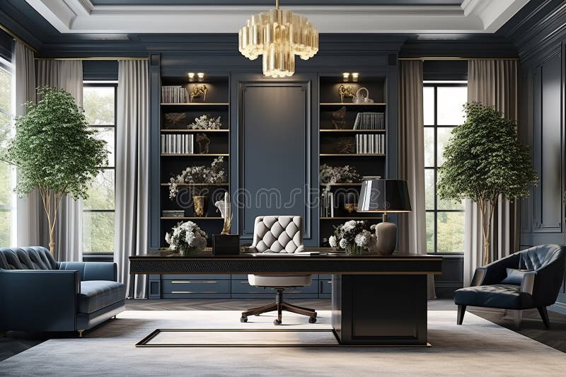 Luxurious Office Space with Light Colors, Using High-end Materials and ...