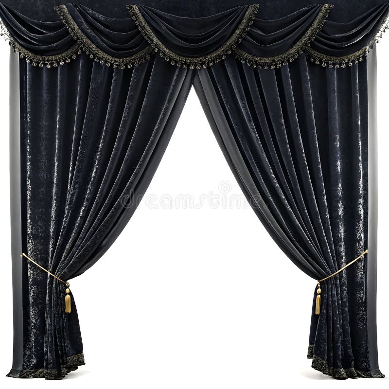 Black Velvet Curtain Stock Illustrations – 5,456 Black Velvet Curtain ...