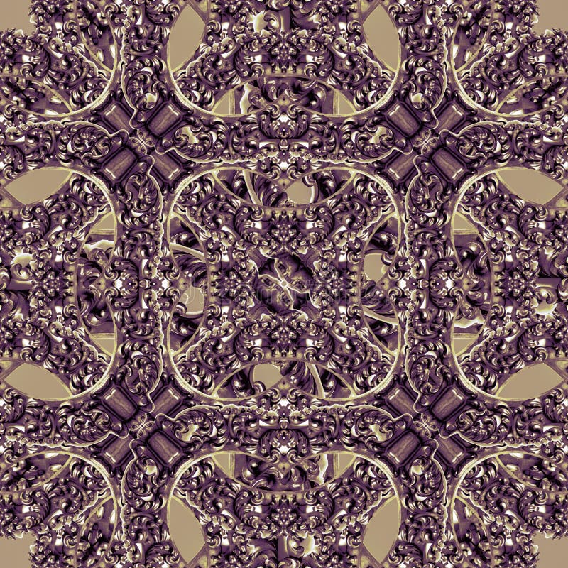 Luxurious Ornate Baroque Pattern Stock Illustration - Illustration of ...
