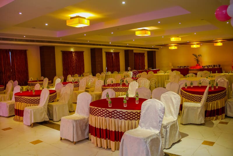 Luxurious party hall stock image. Image of chairs, lighting - 82886363