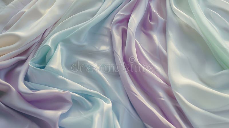 Luxurious Pastel Satin Fabric Drapery Texture Background Stock Image ...