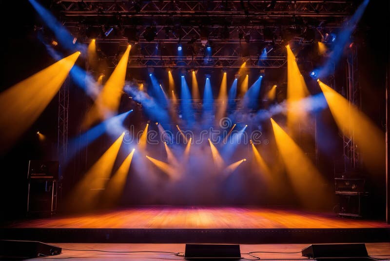 A Luxurious Performance Stage Under the Bright Spotlight Stock ...