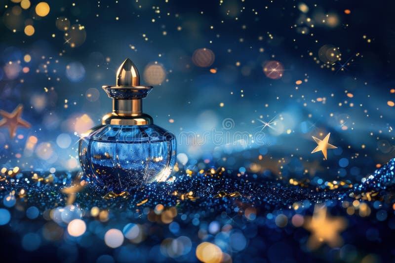 Luxurious Perfume Concept Featuring Glowing Abstract Elements ,night ...
