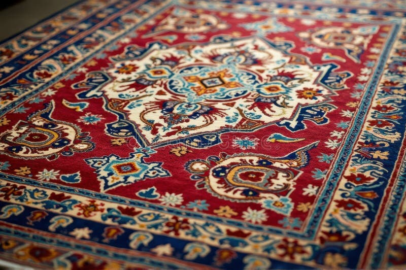 Luxurious Persian Carpet with Intricate Traditional Patterns and Rich ...