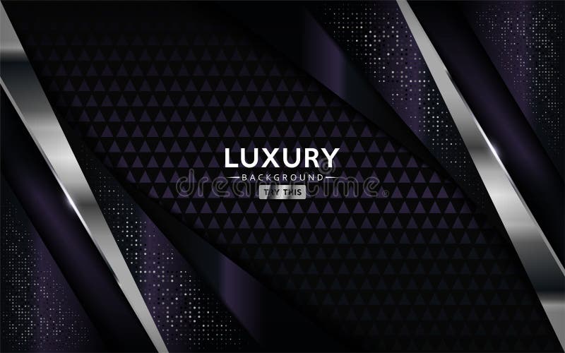 Luxurious Premium Dark Purple Abstract Background with Silver Lines ...