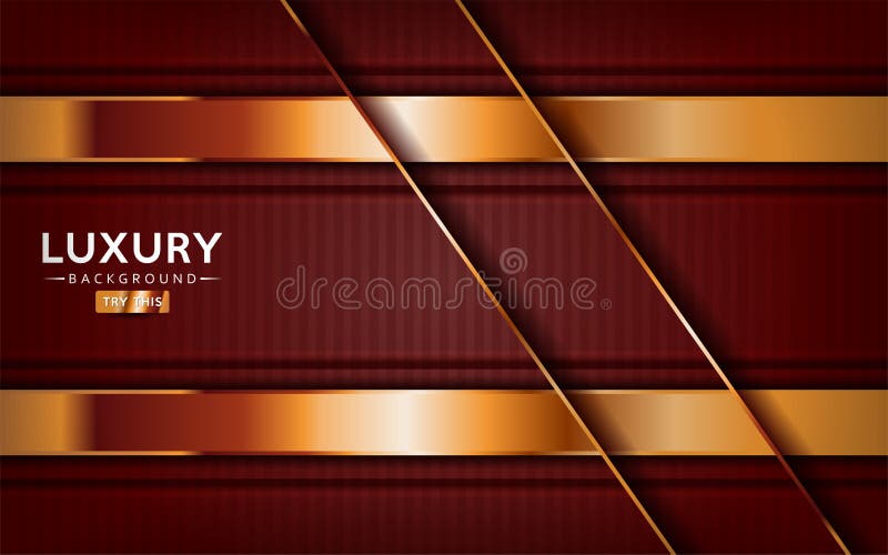 Luxurious Premium Red Abstract Background with Golden Lines. Overlap ...