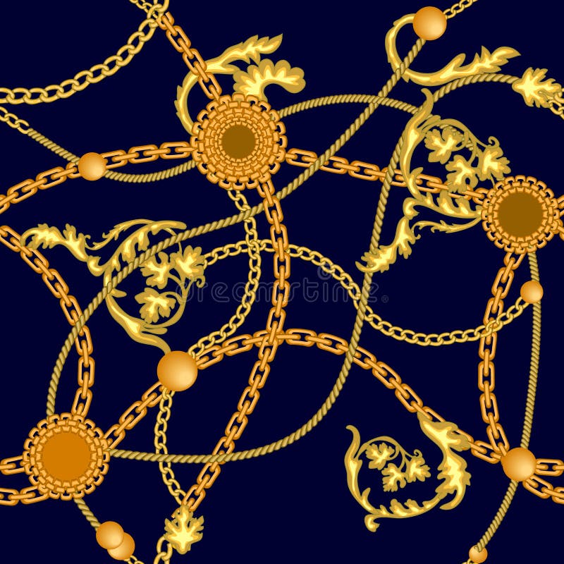 Luxurious Print with Jewel Elements. Stock Vector - Illustration of ...