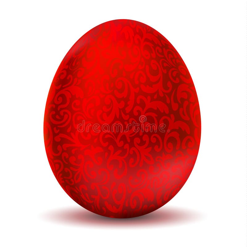 Luxurious red Easter egg stock illustration. Illustration of decorate ...