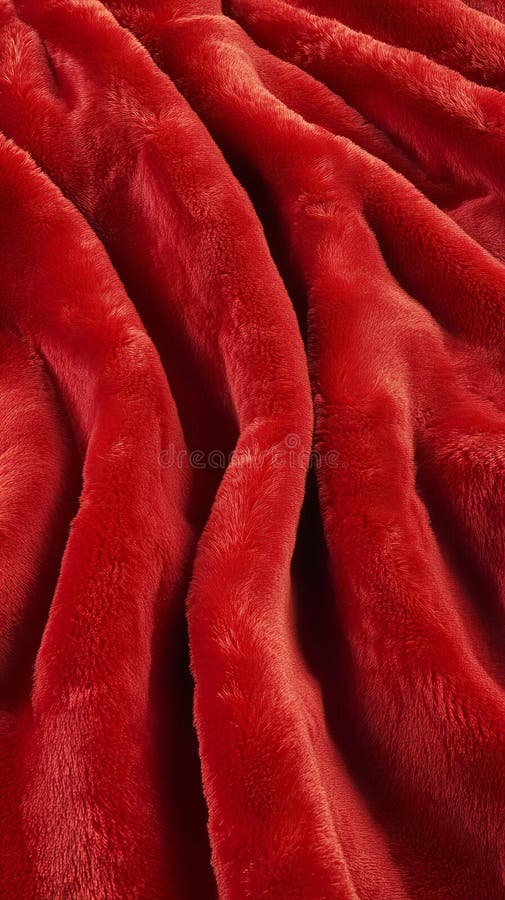 Luxurious Red Fur Texture with Soft and Smooth Fabric Pattern Stock ...