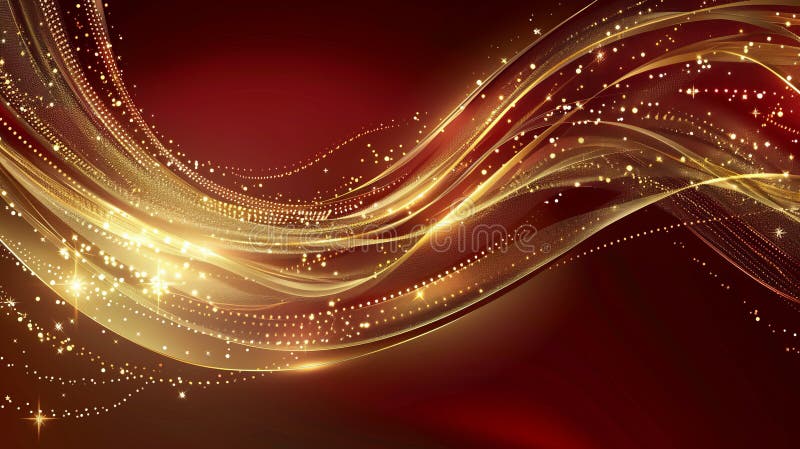 A Luxurious Red and Gold Background with Elegant Patterns Stock Photo ...
