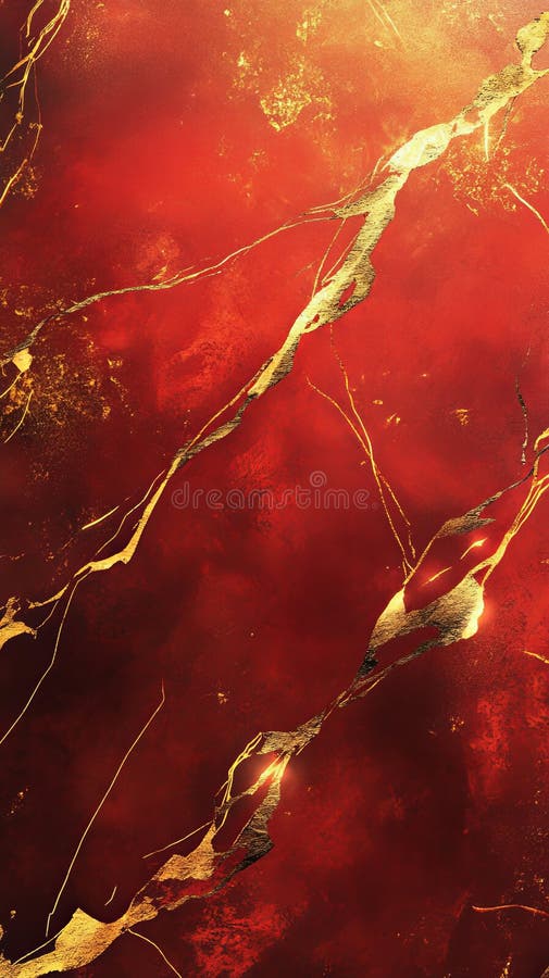 Luxurious Red and Gold Marble Texture with Dynamic Patterns Stock Image ...