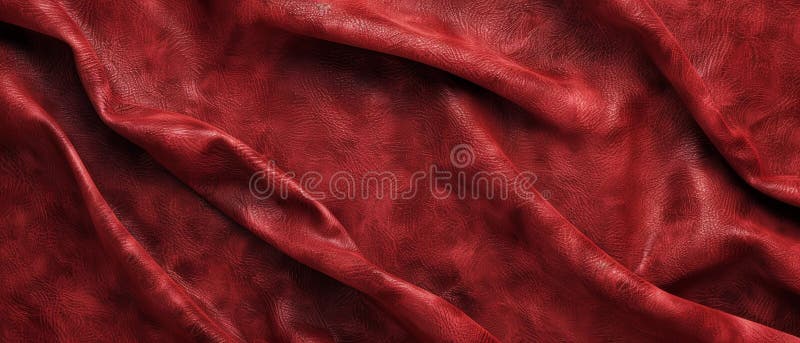 Luxurious Red Leather Texture in Full Frame, Highlighting the Quality ...