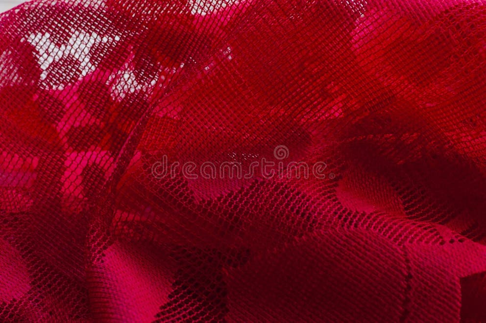 Luxurious Red Mesh Fabric, Useful for Backgrounds. Red Fabric Mesh in ...