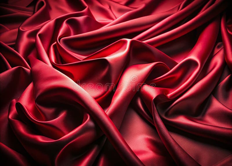 Luxurious Red Satin Drape a Deep Dive into Rich Texture and Subtle Hues ...