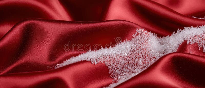 Luxurious Red Satin Fabric with Soft Fluffy Texture Stock Illustration ...
