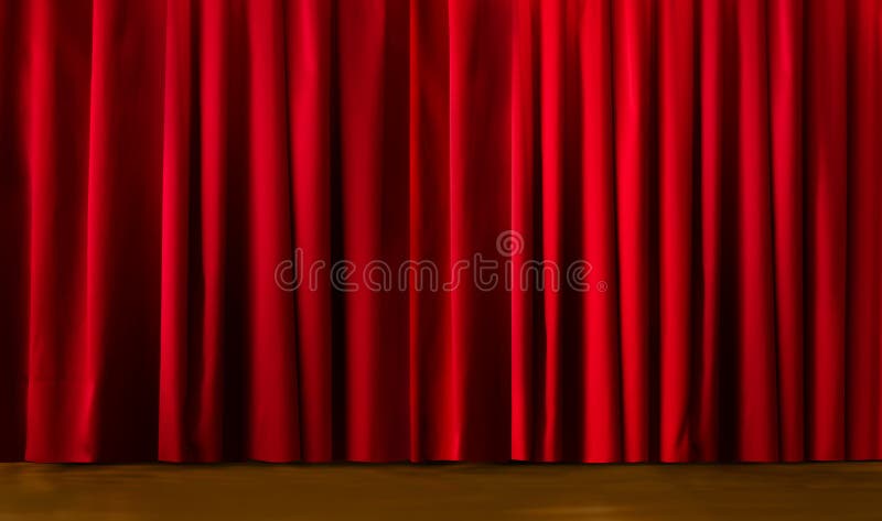 Luxurious Red Stage Curtain in a Theater Setting Create an Elegant ...