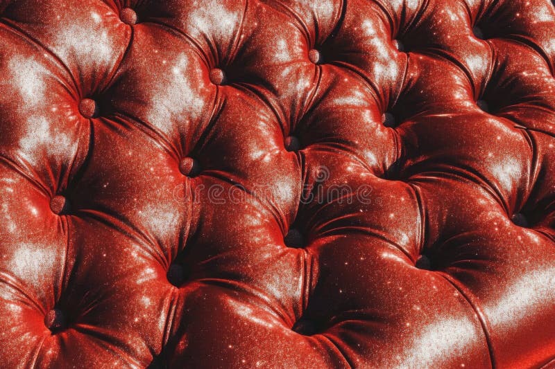 Luxurious Red Tufted Settee Texture for Interior Design and Upholstery ...