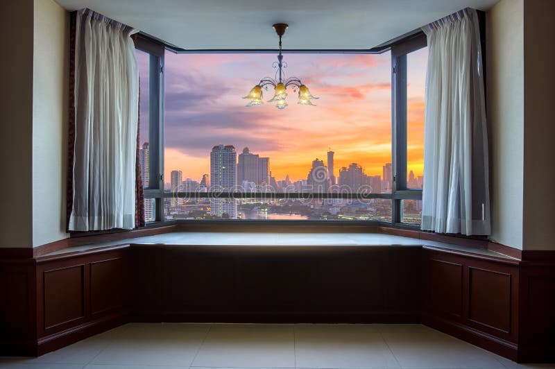 Luxurious Rooms with Spectacular Views Stock Image - Image of bangkok ...