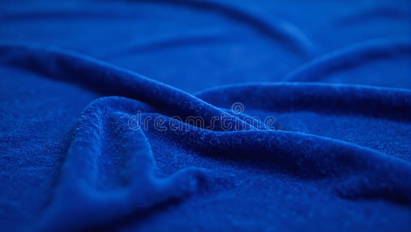 Luxurious Royal Blue Velvet Fabric Showcasing Light and Shadow Play ...
