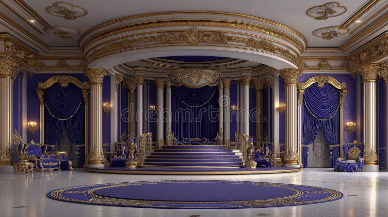 Luxurious Royal Palace Interior with Opulent Decor and Grand ...