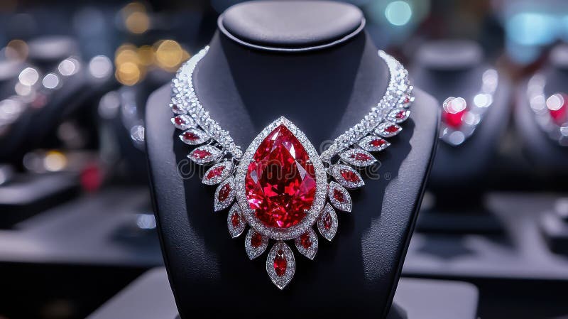 Luxurious Ruby Jewelry Array for Elegance and Style Stock Illustration ...