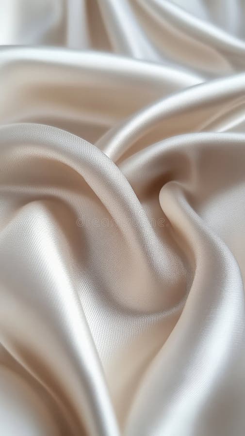Luxurious Satin Fabric with Smooth Folds, Close-up View. Elegant ...