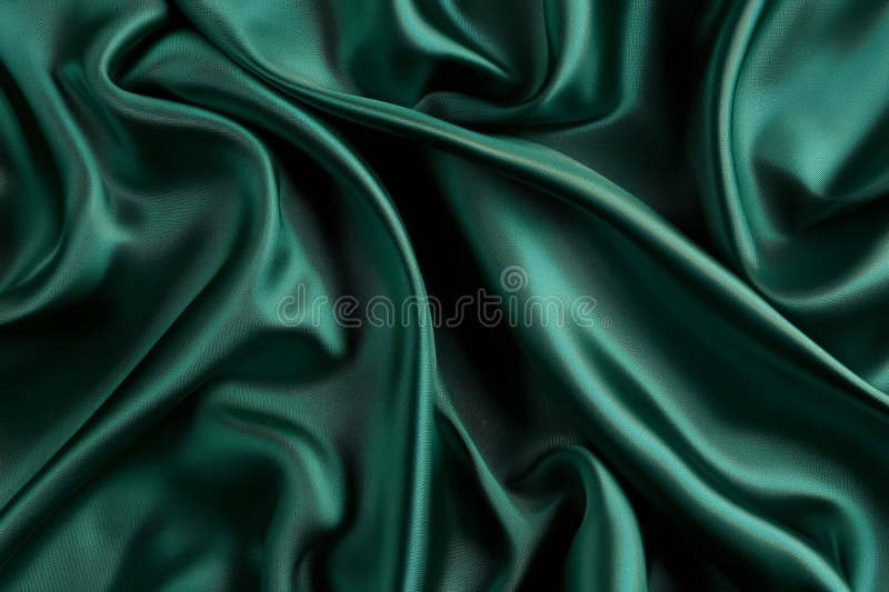 A Luxurious Satin Fabric Texture Background in Emerald Green. the ...