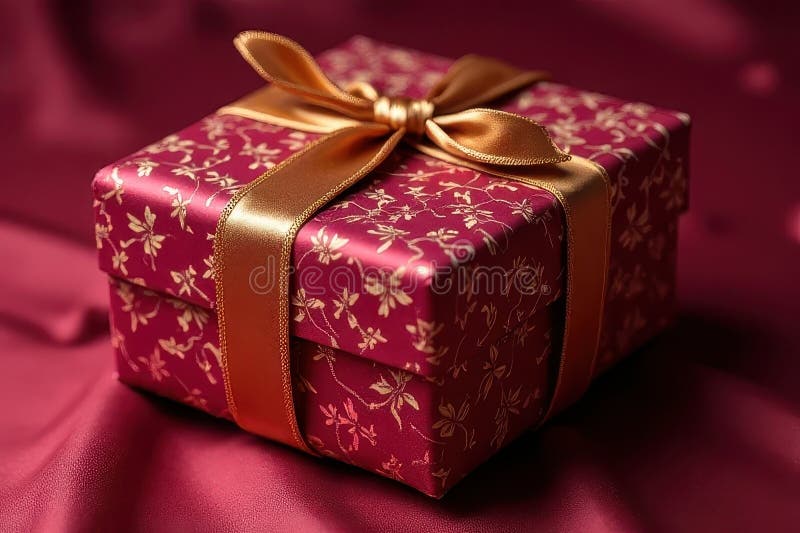 Luxurious Satin-Wrapped Presents Stock Illustration - Illustration of ...