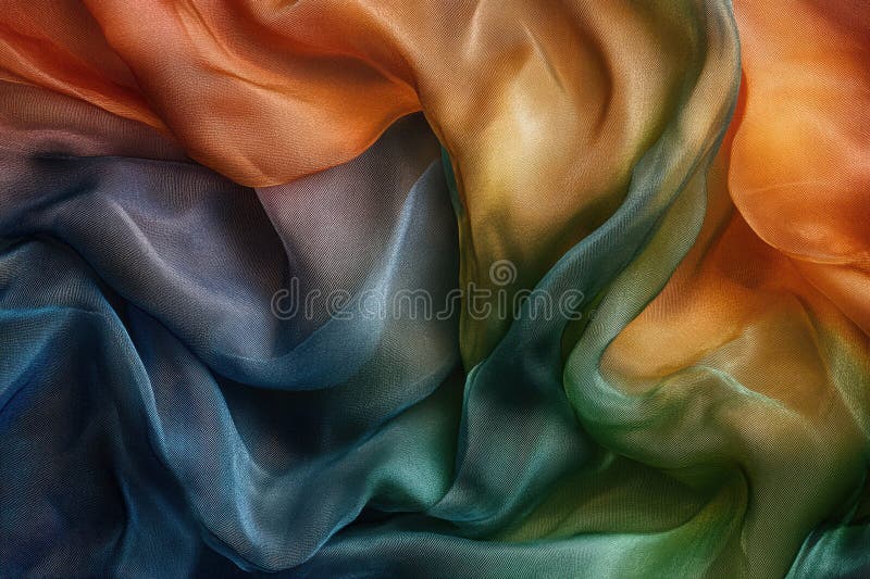 Luxurious Silk Fabric in Vibrant Colors with Ample Copy Space for ...