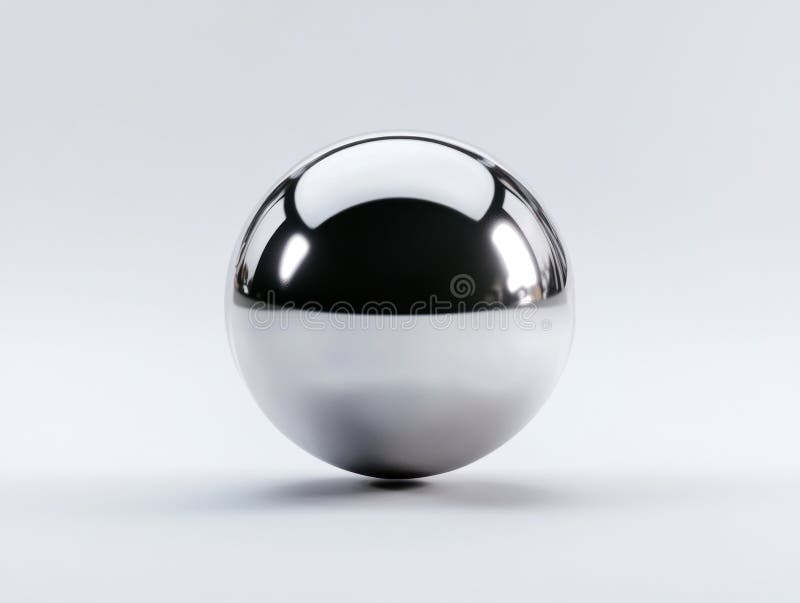 Luxurious Silver Metallic Sphere on Minimalist Background for Modern ...