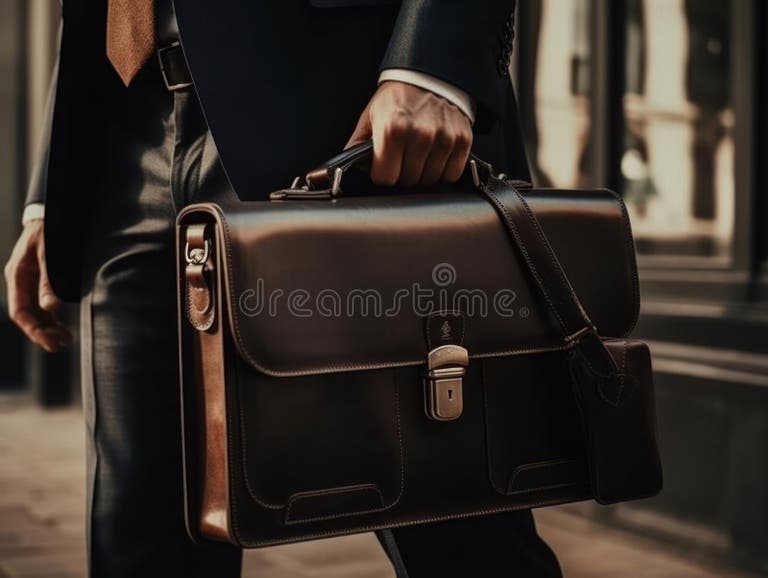 A Sophisticated Leather Briefcase Made for Executives Created with ...