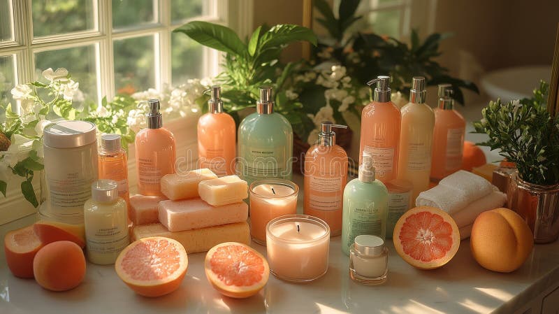 Luxurious Spa Essentials with Aromatic Peach and Grapefruit Scents for ...