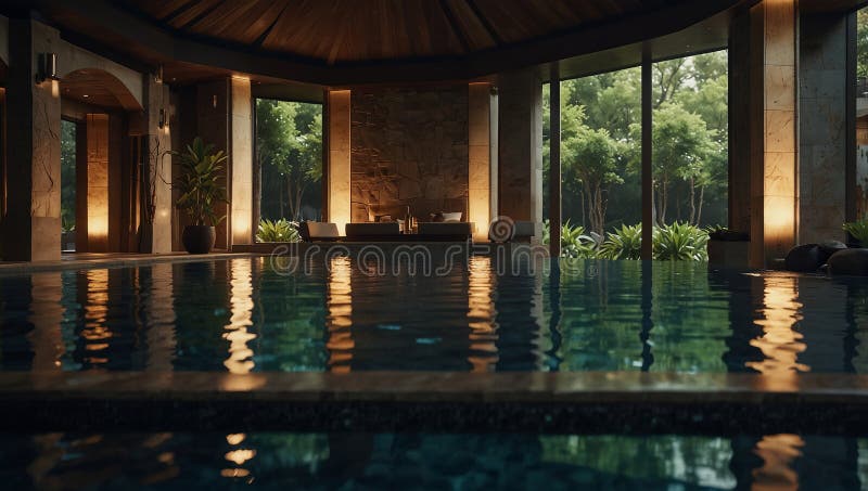 A Luxurious Spa Pool in an Architectural Masterpiece, Blending ...