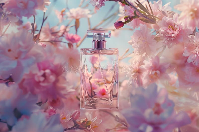 Luxurious Spring Perfume with Cherry Blossom Notes Stock Image - Image ...