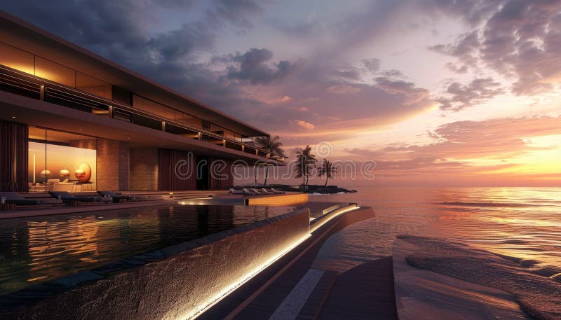 Luxurious Sunset Beach House Featuring an Infinity Pool and ...