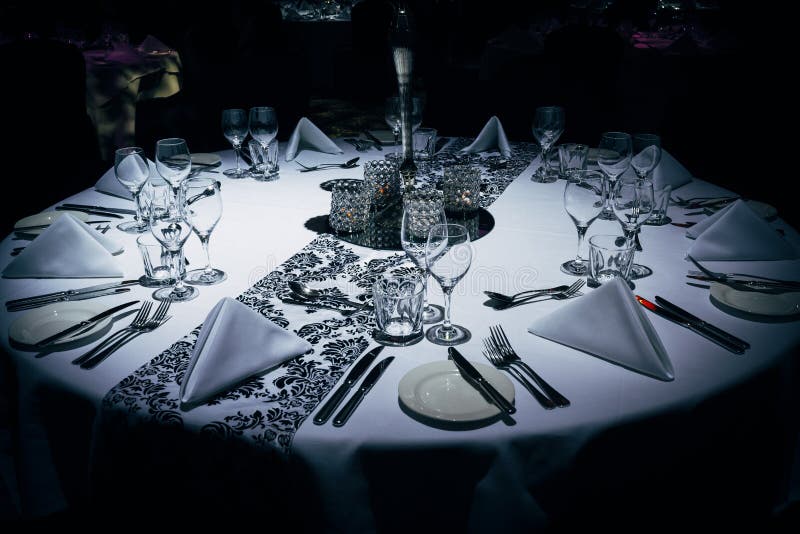 Luxurious table setting stock image. Image of elegant - 68830805