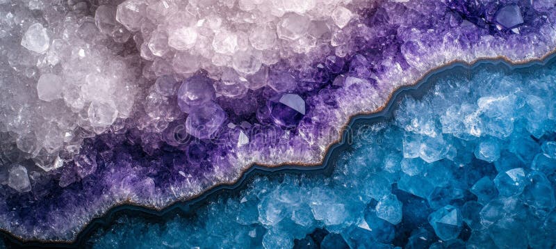 Luxurious Teal, Silver, and Purple Amethyst Geode Texture Background ...